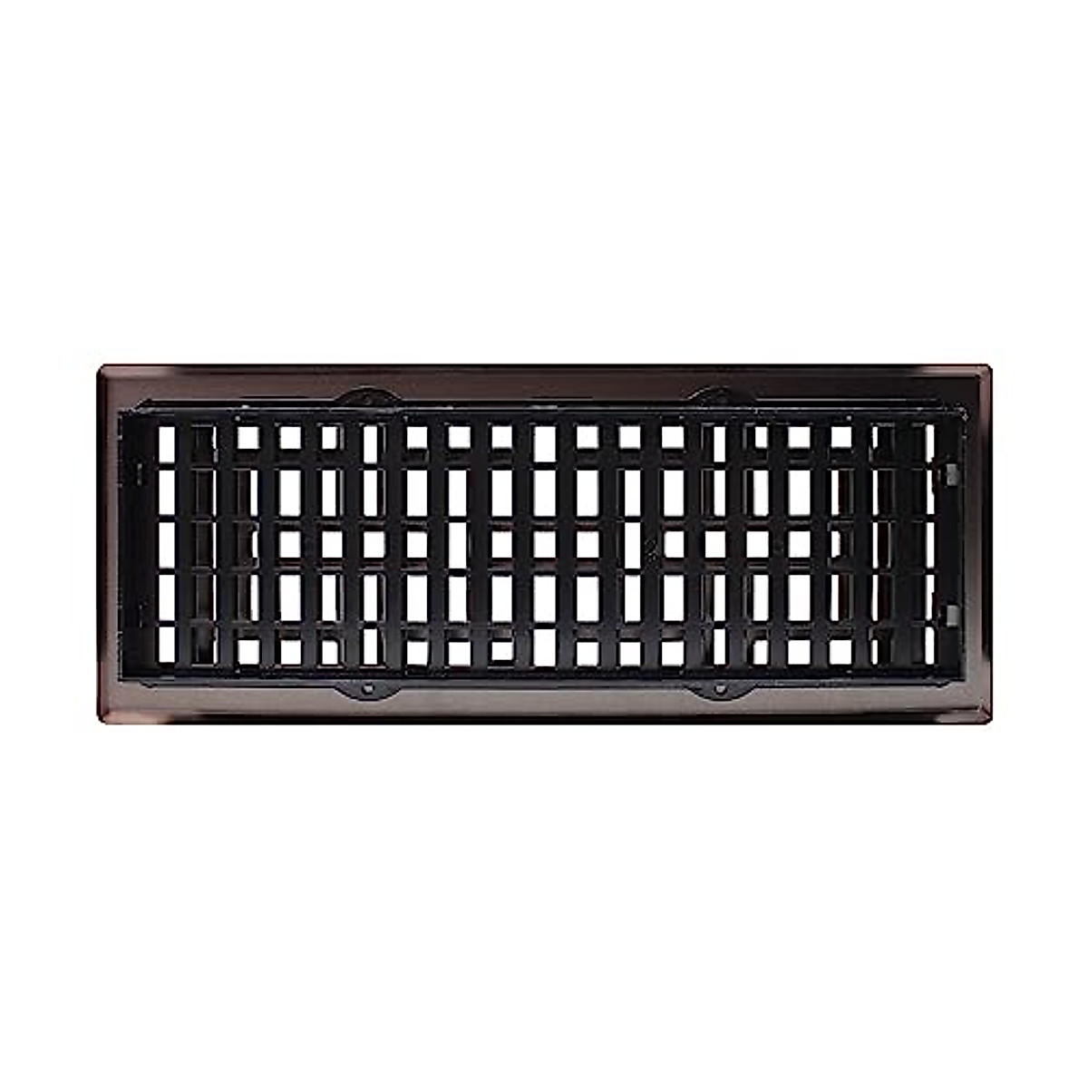 Decor Grates AJH412-RB Oriental Floor Register, 4x12 Inches, Rubbed Bronze Finish