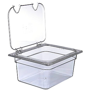 Carlisle FoodService Products 10222B07 Polycarbonate Half-Size Food Pan, 7.7 qt. Capacity, 12-3/4 x 10-3/8 x 6", Clear (Case of 6)