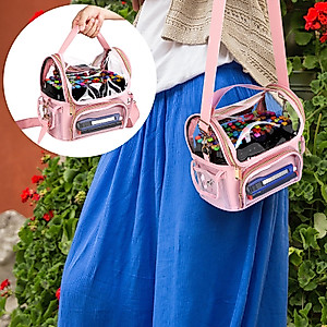 Liengoron Large Colored Pencil Case for 180 Pencils Pencil Case Organizer Colored Pencil Holder Color Pencil Case with 4 Pockets for Colored Pencils Paint Brushes Watercolor Pens Art Supplies, Pink