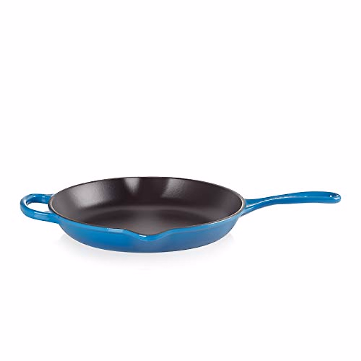 Le Creuset Enameled Cast Iron Signature Iron Handle Skillet, 10.25" (1-3/4 qt.), Marseille & Silicone French Trivet, 8", Marseille
