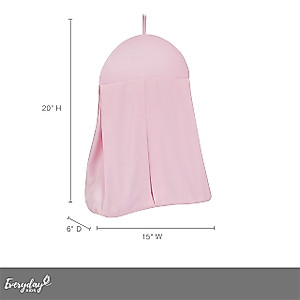 Light Pink Hanging Baby Diaper Caddy Organizer for Changing Station; Baby Nursery Décor for Girls; Diaper Stacker with Hook for Easy Reach - Safe Diaper Changes; Portable, Washable and Foldable