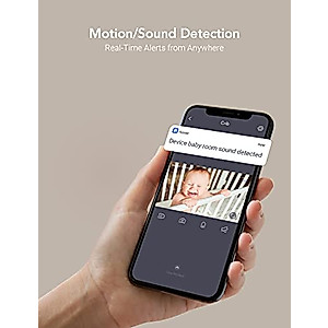 nooie Pet Camera 2K, 360°Pan/Tilt Wi-Fi Baby Monitor with Phone App, Indoor Security Camera, AI Motion Tracking, Night Vision, Two-Way Audio, Compatible with Alexa/Google Home