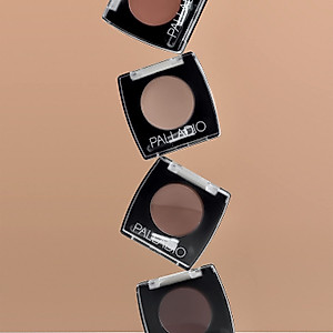 Palladio Brow Powder for Eyebrows, Soft and Natural Eyebrow Powder with Jojoba Oil & Shea Butter, Helps Enhance & Define Brows, Compact Size for Purse or Travel, Includes Applicator Brush, Taupe
