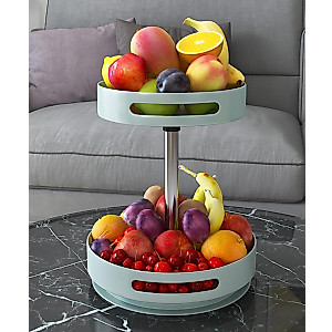 2 Tier Lazy Susan Organizer for Kitchen,Turntable for Cabinet,Turntable Organizer for Cabinet Pantry Table Organization