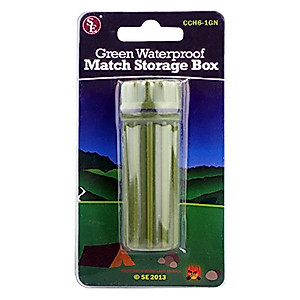 SE 3-IN-1 Green Waterproof Match Storage Box - CCH6-1GN