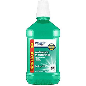 Equate Spring Mint Antiseptic Mouthrinse, 1.5 l, (Pack of 2)