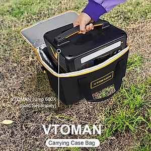 VTOMAN Carrying Case Bag for Portable Power Station Jump 600X, Black (Jump 600X Not Included)