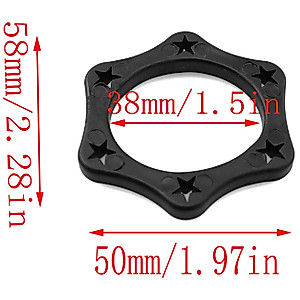 Microphone Protection Ring LQ Industrial 5PCS Hexagonal Rubber Anti-Slip Shock Protection Rings Anti-Rolling Protective Covers Holders for Handheld Wireless Mic Microphone