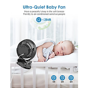 Camping Fan with Remote Control - 65Hrs 12000mAh Rechargeable Fan, 3 Speeds & Timing Battery Powered Fan with Light & Hook, Camp Fan for Tent, Battery Operated Fan for Camping, Black