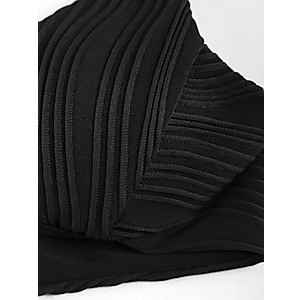 ZAFUL Women's Textured Underwire Bikini Set V Notch High Cut Swimwear Tie Side Ribbed Sexy Swimsuits