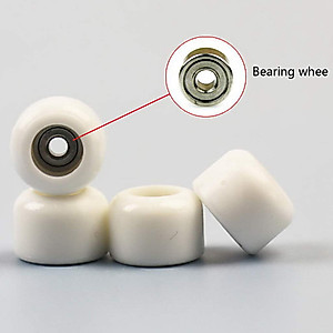 BullBallBoll 4 Pcs/Set Professional Urethane CNC Bearing Wheels for Wooden Fingerboard