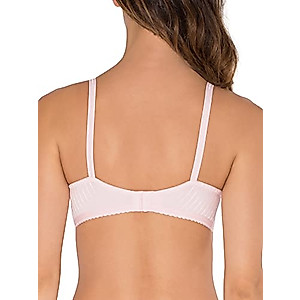 Fruit of the Loom Women's Lightly Lined Wire-Free Bra, White/Bittersweet Pink, 34B