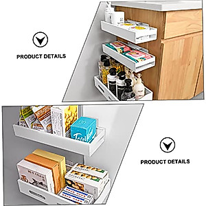YARNOW Shelf Make up Holder Vessel Sinks Vanity Sink Sliding under Sink Drawer Under Sink Organizer Out Wire Basket Stainless Steel White Slide Out under Sink Rack Telescopic Kitchen Rack