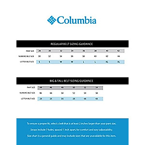 Columbia Men's Trinity Logo Belt-Casual Dress with Single Prong Buckle for Jeans Khakis