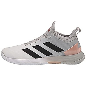 adidas Women's Adizero Ubersonic 4 Tennis Shoe, Grey/Black/White, 6.5