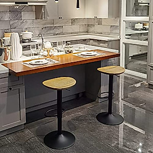 Kidol & Shellder Saddle Bar Stools Set of 2 Easy to Assemble,Adjustable Swivel Counter Stools,Industrial Vintage Barstools,Loads Up to 300 lbs