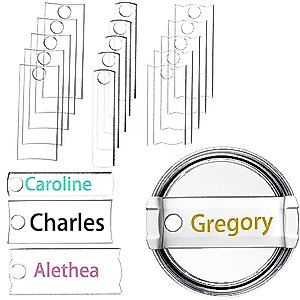 40OZ Customizable Mini Acrylic Name ID Plate for Stanley 40 OZ Tumbler Personalized Name Plate Name Tag for Stanley Cup Identification Plate Acrylic Tumbler tag (15ykl)