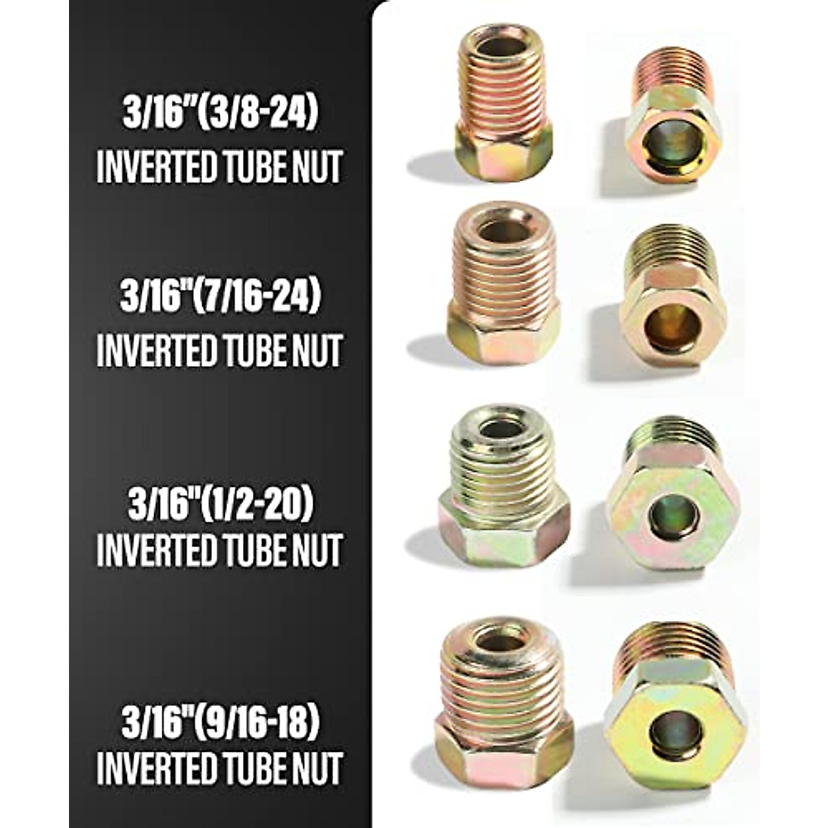 YAKEFLY 25 Ft Flexible Tube Line Roll,1/4" Brake Line Tubing Kit,Copper Coated Alloy Brake Line Tubing Coil with 16 Inverted Flare Fittings,Fuel Line Coil(Silver)