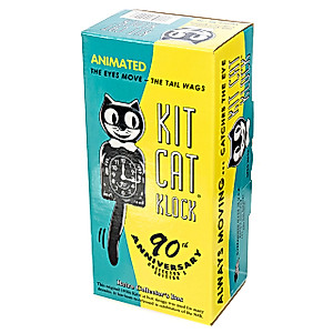 Kit Cat Klock Official 90th Anniversary Black with 1950s Collectors Box