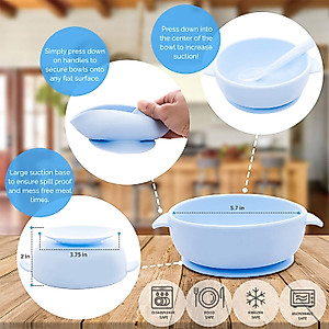 UpwardBaby Suction Toddler Plate and Bowl Feeding Placemat and Suction Bowl Set Bundle