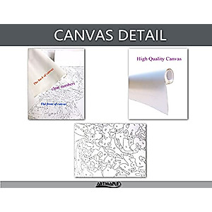 Artmaple Paint by Number for Adults Beginner Kids, Ideal Gift Choice for Birthday,Anniversary or Any Festival. DIY Acrylic for Decor Canvas Roll (16x24, Flowers in Glass Bottles)