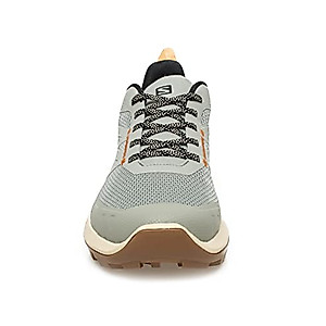 Salomon Men's OUTPULSE Hiking Shoes for Men, Wrought Iron/Bleached Sand/Vibrant Orange, 11