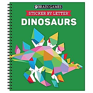 Brain Games - Sticker by Letter: Dinosaurs (Sticker Puzzles - Kids Activity Book)