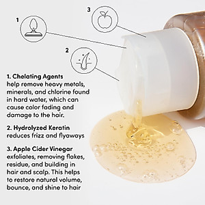 OUAI Detox Shampoo Travel Size - Clarifying Shampoo for Build Up, Dirt, Oil, Product and Hard Water - Apple Cider Vinegar & Keratin for Clean, Refreshed Hair - Sulfate-Free Hair Care (3 oz)