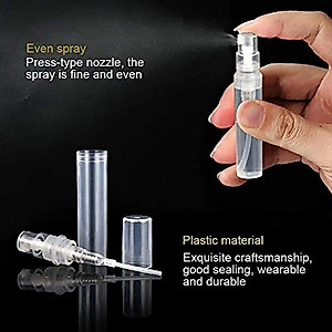 5 Pcs Refillable Bottles Liquid Container Empty Spray Bottle 2ml 3ML 5ML Sample Bottles Cosmetics Bottle Clear Atomizer Bottles(2ml)