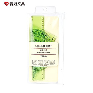 Geometry Plastic Ruler Set Clear Straight Ruler Triangle Ruler Protractor Ruler Tool Set School Office Supply Math Ruler Ruler Measuring Tool