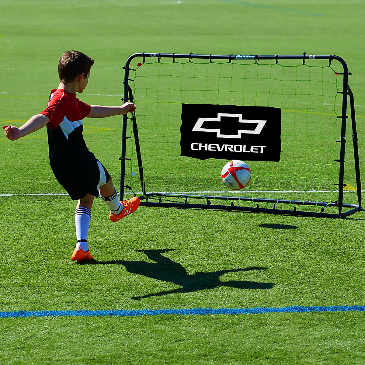 Franklin Sports Soccer Rebound Net - Training Soccer Net - Perfect for Backyard Soccer Practice - Portable 6'x4' Net with Steel Frame - Black