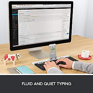 Logitech K780 Multi-Device Wireless Keyboard for Computer, Phone and Tablet – FLOW Cross-Computer Control Compatible – Speckles