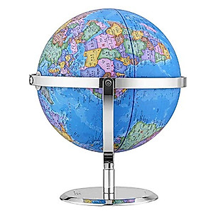 World Globe with Illuminated Constellations – 9" Light Up Globe for Kids & Adults – Interactive Earth Globe for Educational Toys, Home Office Ornaments