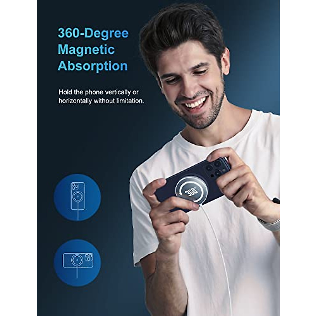 Magnetic Wireless Charger, Magnetic Charging Pad with 20W USB C PD Adapter, Mag-Safe Charger Compatible with iPhone 12/13 Mini/,iPhone 14 Plus,12/13/14 pro/12/13/14 pro max, AirPods 3/pro/pro 2