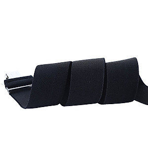 AWAYTR Men Utility Suspenders Adjustable Elastic - Heavy Duty 2 Inch Wide X Shape Strong Clip Suspender (Black)