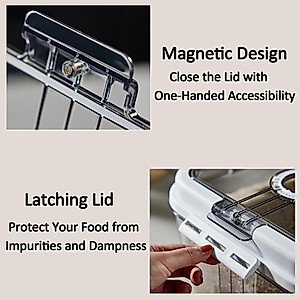 IULAVP Food Storage Containers with Lids：Cereal Storage Container with Measuring Cup, 10lbs Food Storage Containers for Rice, Flour, Sugar, Cereal, Kitchen Storage