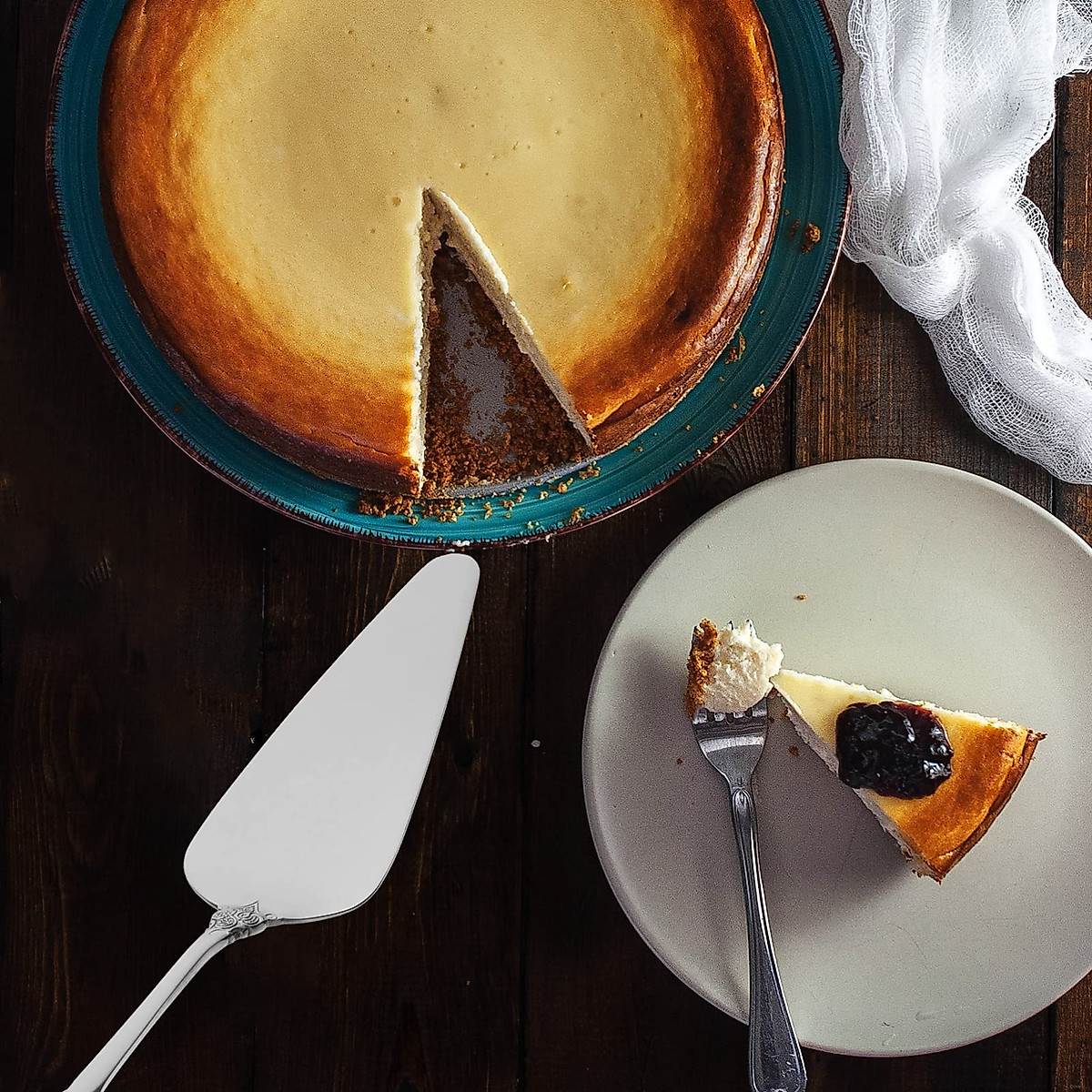 Kichvoe Pie Server Spatula: Stainless Steel Cake Cutter Vintage Dessert Slicer For Celebration Party Wedding Home