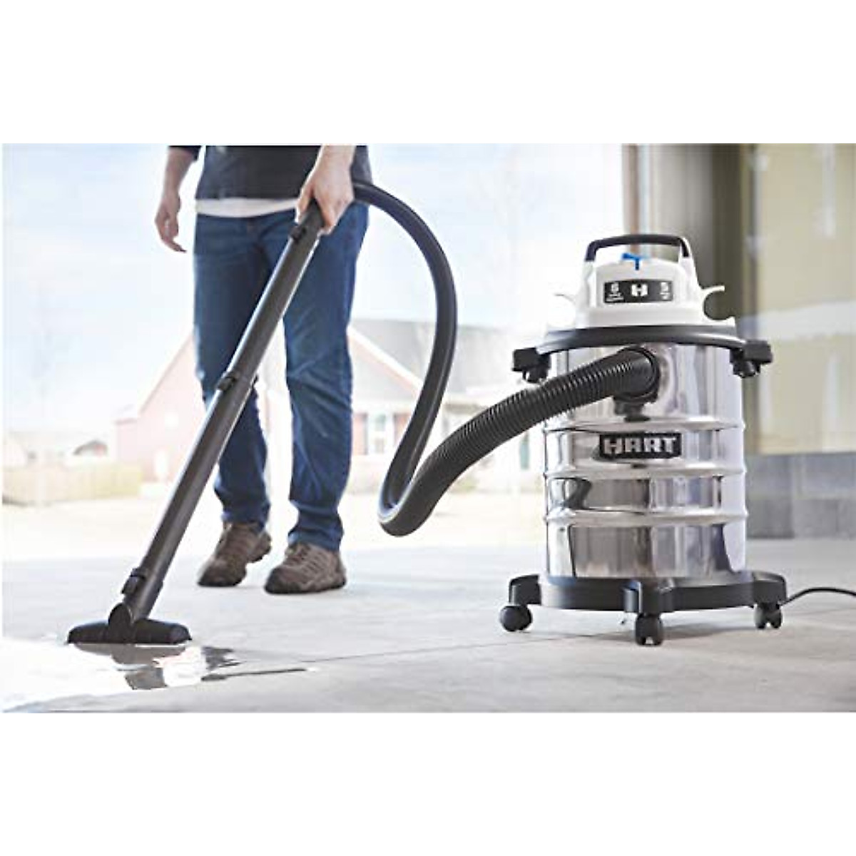6 Gallon Stainless Steel Wet & Dry Vacuum 5.0 Peak HP