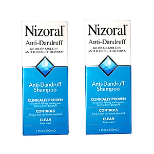 Nizoral Anti-Dandruff Shampoo with 1% Ketoconazole, Fresh Scent, 7 fl oz (2 Pack)