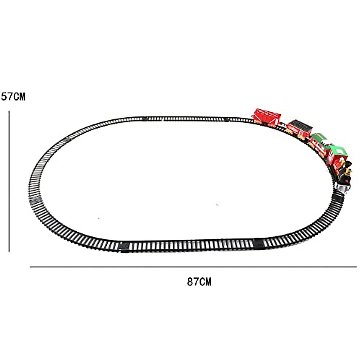 UJIKHSD 14 PCS Christmas Electric Train Set with Sound & Light, Remote Control Train Toys, Cargo Cars & Tracks, Toy Train for Kids Boys 3 4 5 6 7 8 Year Old Surprise Gift