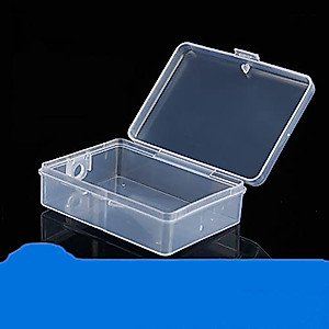3Pcs Rectangle Accessories Storage Box with Hinged Lids, 3.5x2.7x1.1inches Plastic Storage Containers for Beads, Earplugs, Crafts, Jewelry and Hardware, Classified Storage to Keep The House Tidy
