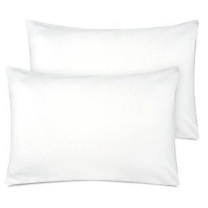 Zenssia Organic Cotton Toddler Pillowcase/Travel Pillowcase Pack of 2 Set 13x18 Inches with Envelope Closure - Soft & Breathable Baby Pillow Case Cover Solid White