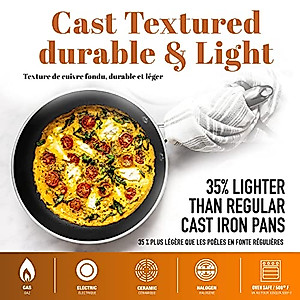 Gotham Steel 10-inch Nonstick Fry Pan Skillet with Ultra Durable Mineral and Diamond Triple Coated 100% PFOA Free, Skillet with Stay Cool Stainless-Steel Handle, Oven & Dishwasher Safe, As Seen on TV