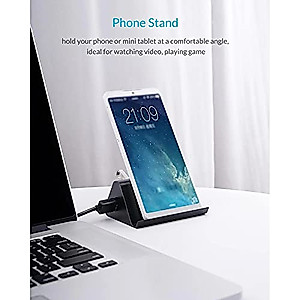 SJYDQ 5Gbps High Speed Mini 4 Port USB3.0 HUB Splitter for Desktop Laptop with Stand Holder for Phone Tablet PC