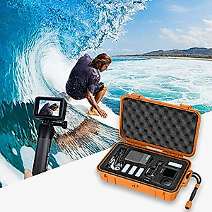 Smatree Waterproof Hard Case Compatible for Gopro Hero 11/10/9/8/7/6/5/Hero 2018 /DJI Osmo Action, Portable, Shock, Durable(Yellow)(Camera and Accessories NOT Included)