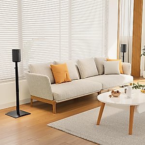 Mounting Dream Speaker Stands for Sonos Era 100, One, One SL, Play:1, Height Adjustable Up to 49.1", Set of 2 Surround Sound Speaker Stand with Cable Management, 13.2 LBS Loading MD5412