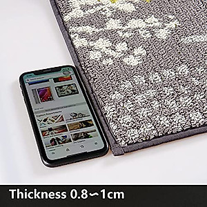 morgantag Indoor Door Mats for Home Entrance,Kitchen Rug Mat Set 2 Pieces17.5 x 27.5/17.5 x 47.5 Non-Slip Absorbent Entrance Rug for Stairs, Entryway, Hallway,Dining Room, Machine Washable Gold