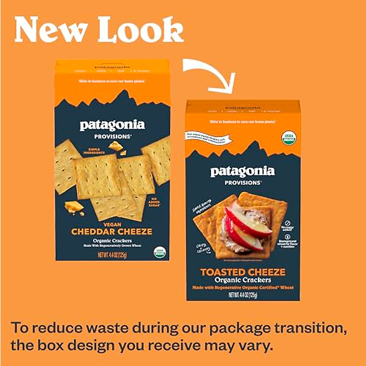 Patagonia Provisions - Toasted Cheeze - Certified Organic Crackers - Non-GMO, Plant-Based, No Added Sugar