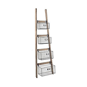 Wald Imports 4408 Wall Ladder, Bookcase, Brown