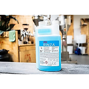 Urnex Rinza Alkaline Formula Milk Frother Cleaner - 33.6 Ounce [Over 30 Uses] - Breaks Down Milk Protein Fat and Calcium Build Up Cycles Through Auto Frother Cleans Lines Steam Wands & Steel Pitchers